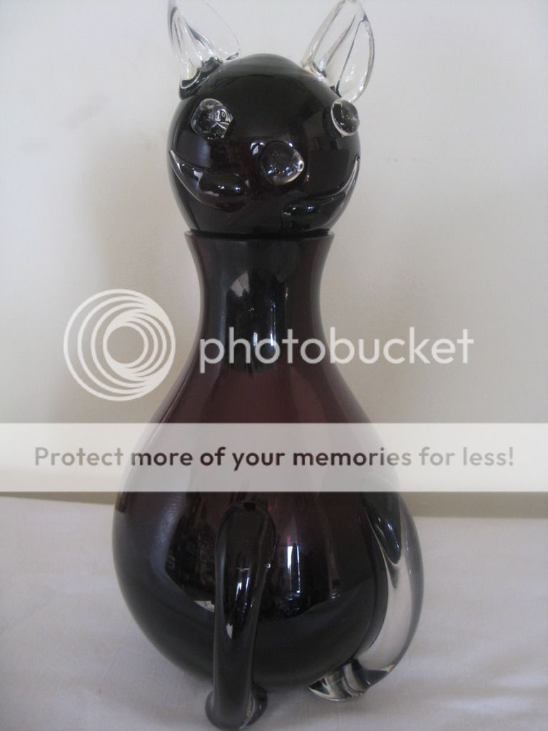 Amethyst Glass Cat Decanter | Antiques Board